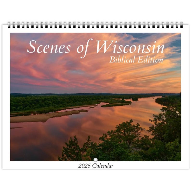 2025 Bible Verse Wall Calendar Wisconsin Nature Scenes - Etsy