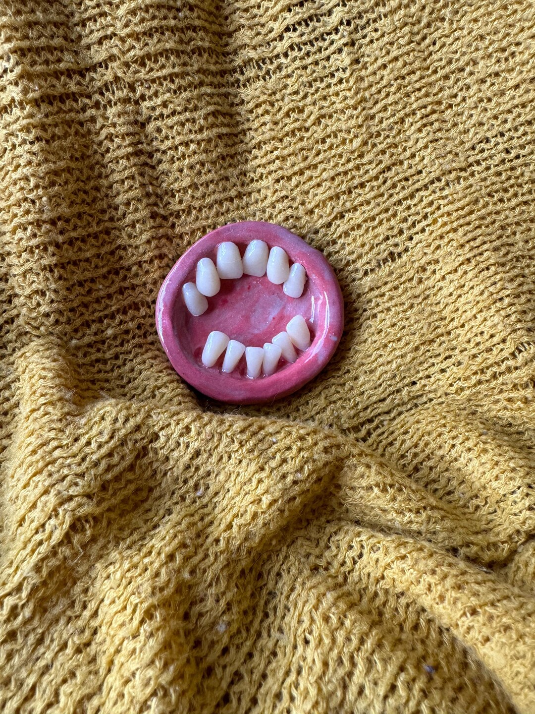 Handmade Ceramic Smile With Real Veneers - Etsy