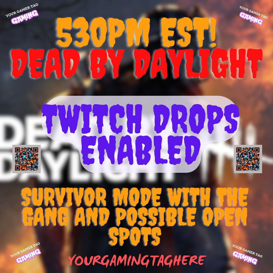 Dead by Daylight Twitch Gaming Streaming Promo Canva Flyer Template - Etsy