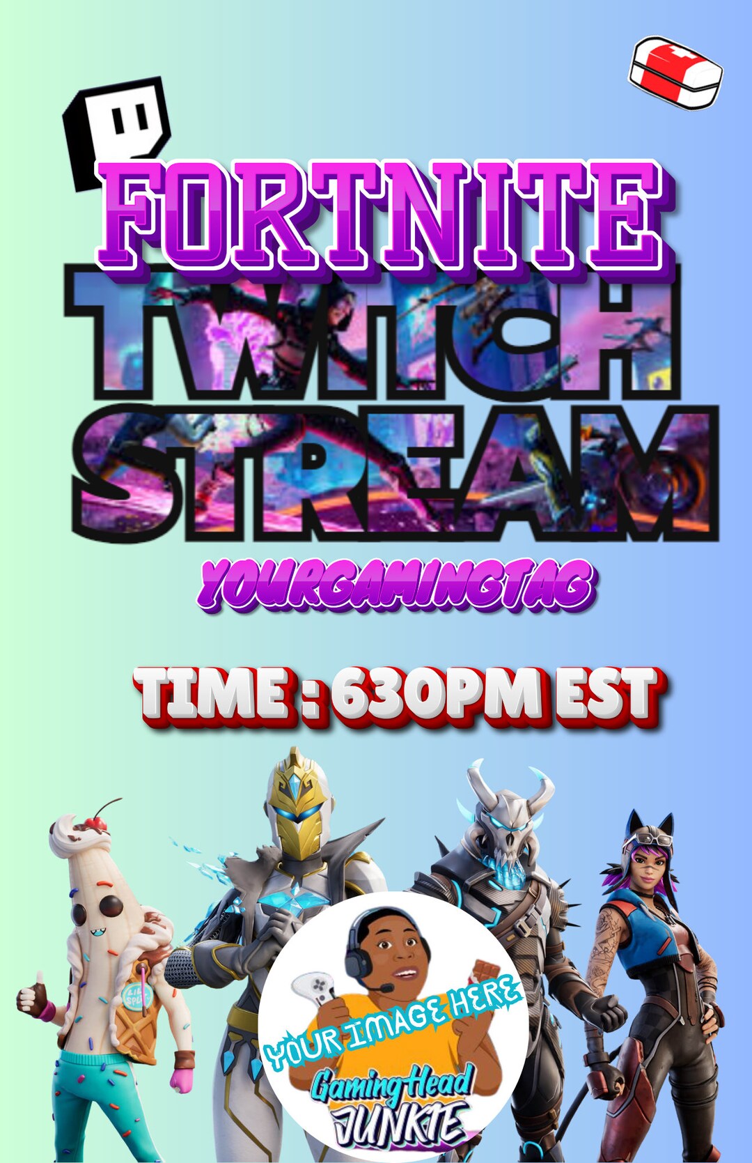 Twitch Streaming Gaming Promo Flyer Canva Template - Etsy