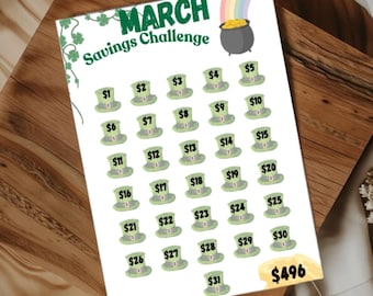 February Savings Challenge | Printable Monthly Budget Tracker | Instant ...