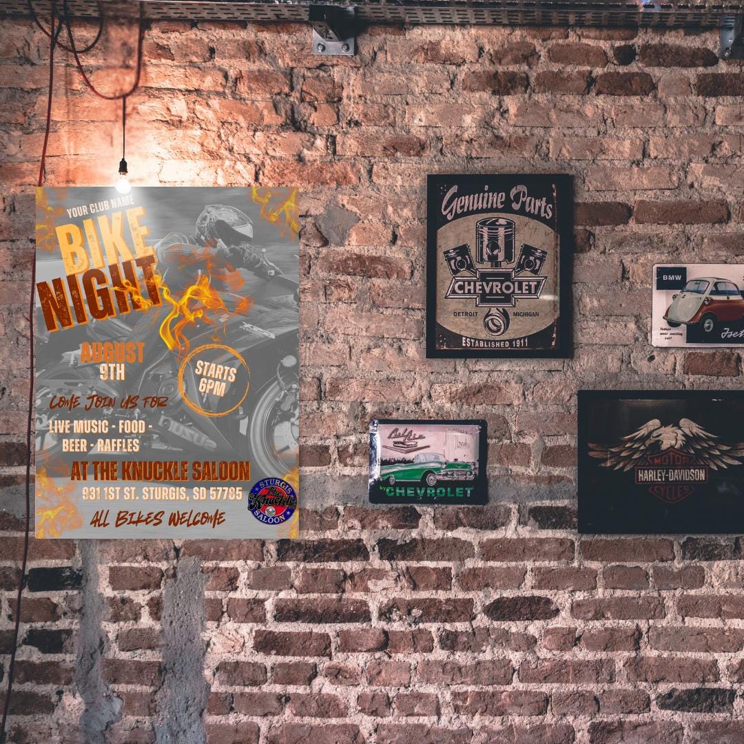 Editable Bike Night Flyer | Motorcycle Event Flyer | Motorcycle Club ...
