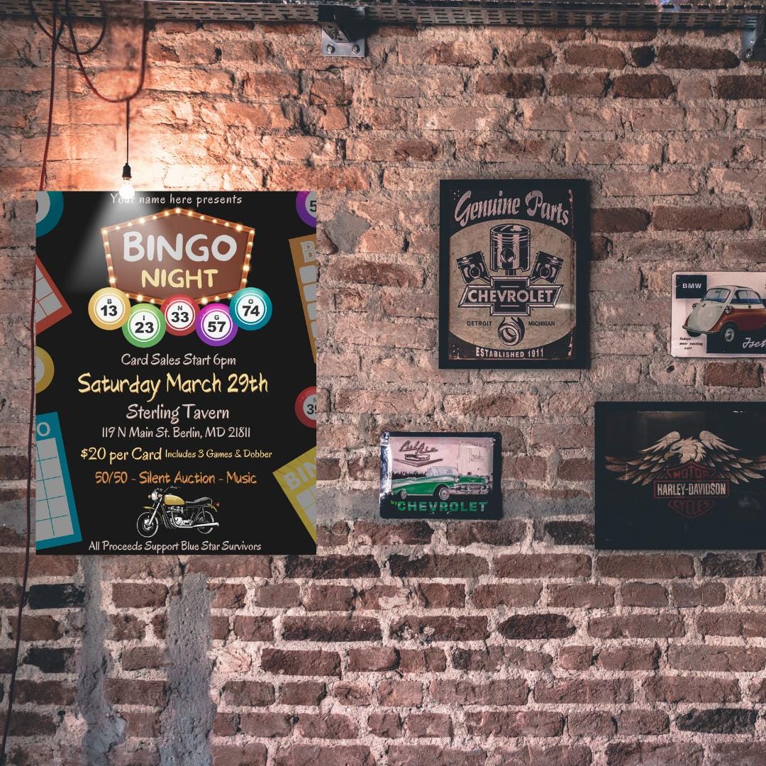 Editable Bingo Bike Night Flyer | Motorcycle Event Flyer | Motorcycle ...