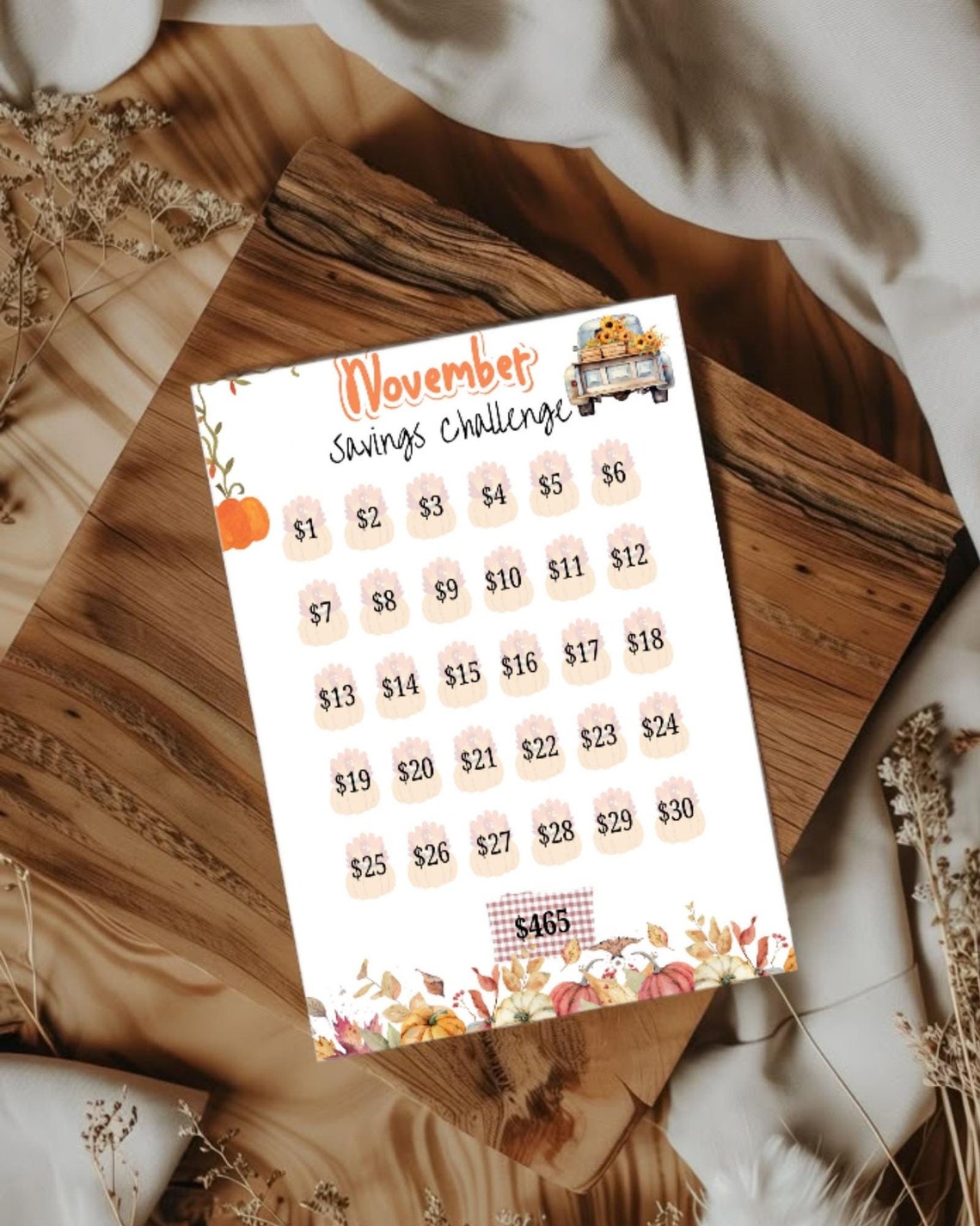 November Savings Challenge | Monthly Savings Challenge | Instant ...