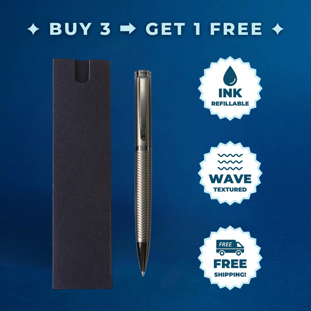 Metal Ballpoint Pen – Matte Grey | Smooth Everyday Writing Pen With ...
