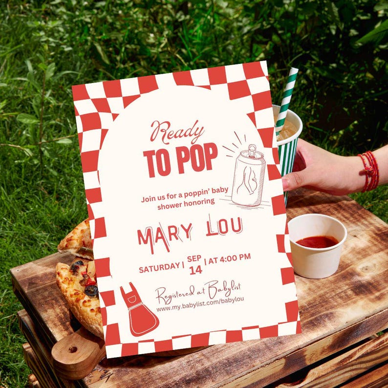 Ready to Pop Soda Theme Baby Shower Invite - Etsy