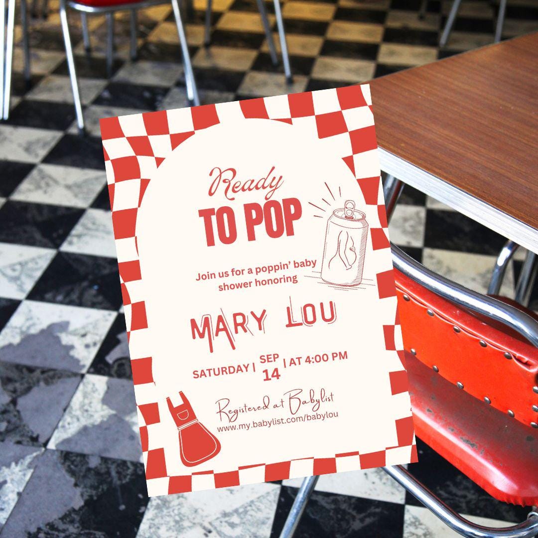 Ready to Pop Soda Theme Baby Shower Invite - Etsy