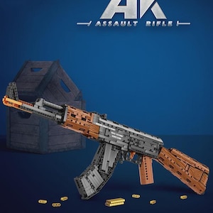 AK47 Assault Rifle Building Block Toy – Shootable Military Gun Model ...