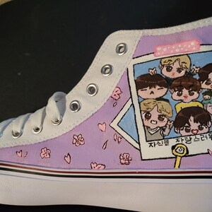 BTS Fandom Inspired Hand-painted Shoes! One-of-a-kind, Unique and Ready ...