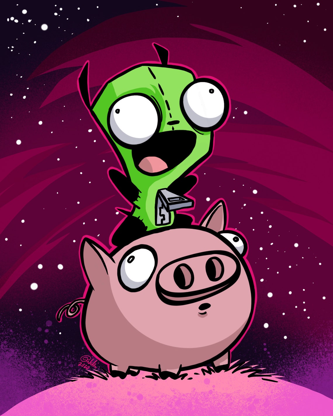 Space Pig Autographed Print - Etsy