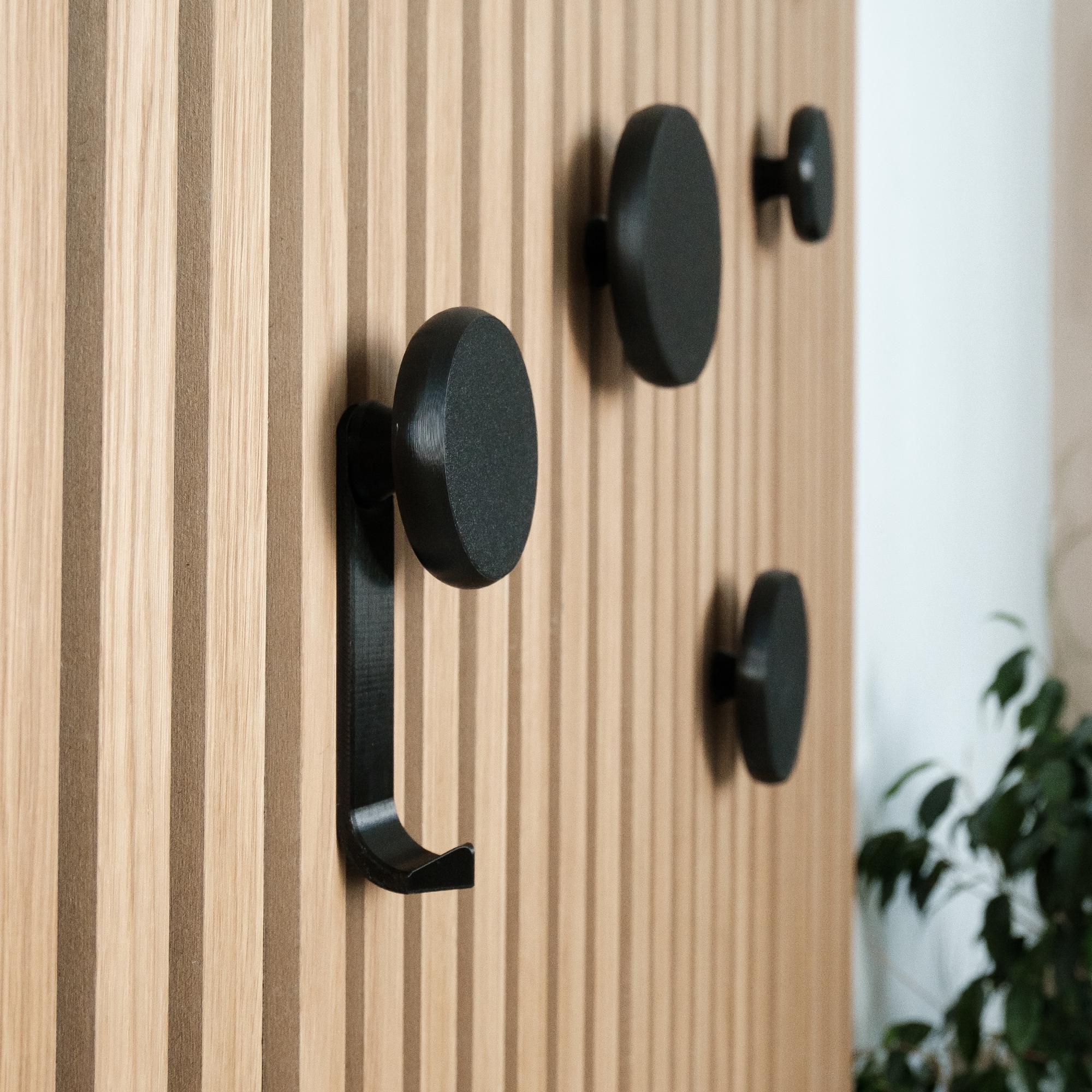 3D Printed Acoustic Panel Hooks, Round Coat Hooks for Acoustic Panels ...