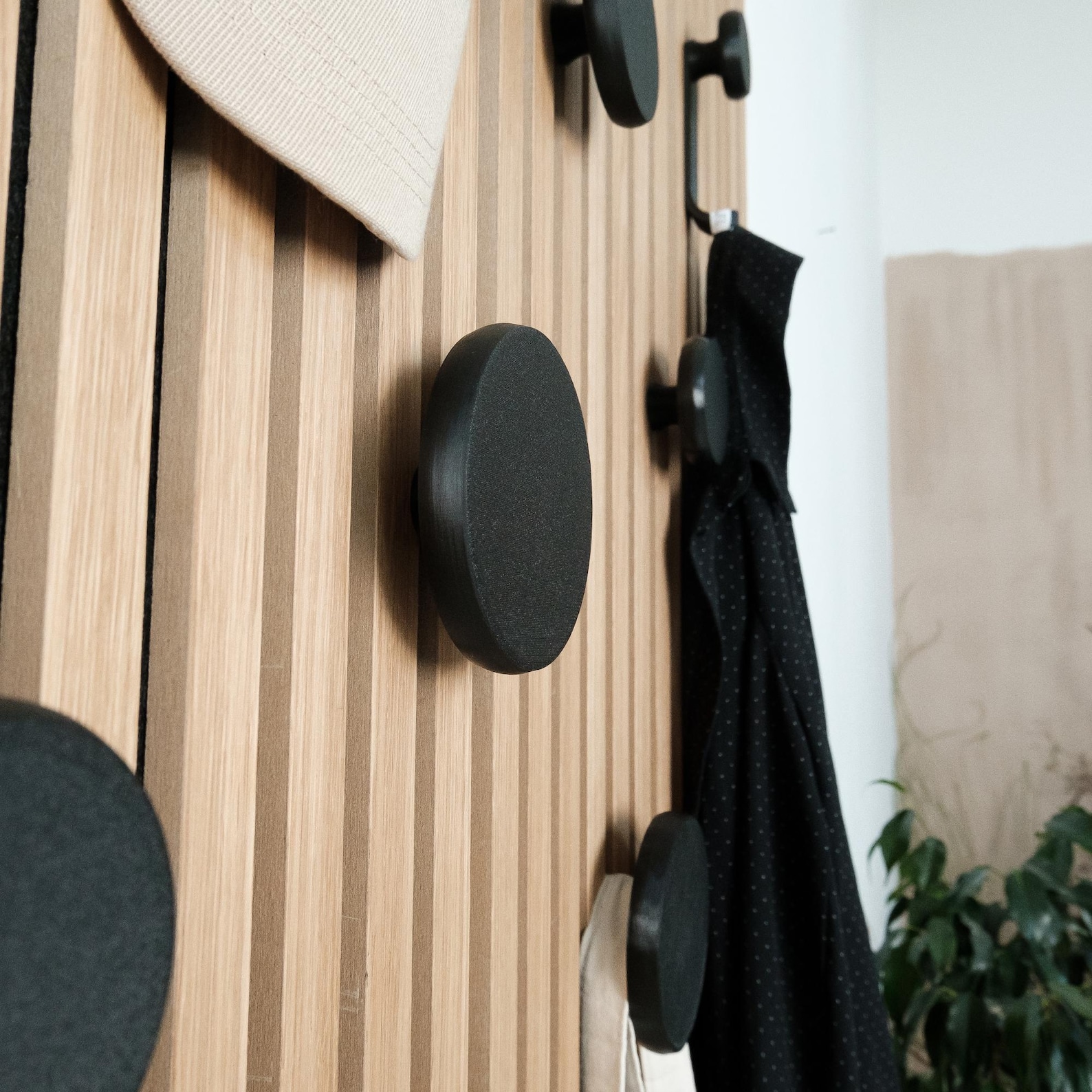 Acoustic Panel Hooks, 3D Printed Black Coat Hooks -acoustic Panel ...