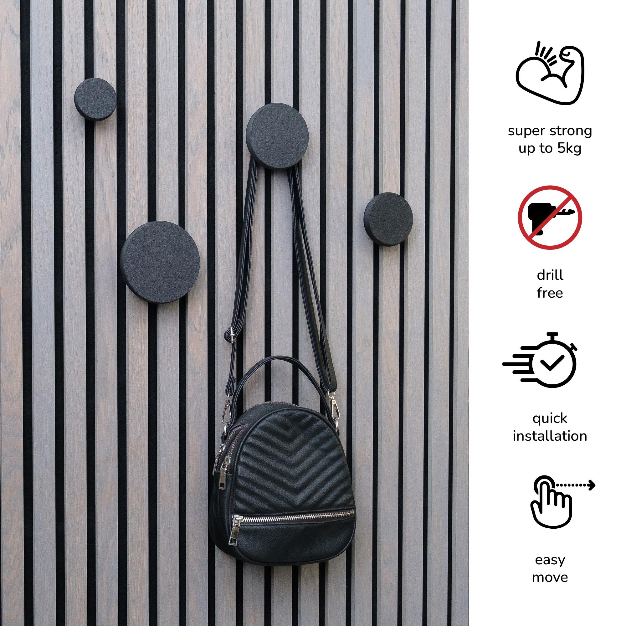 Acoustic Panel Hooks Black Rack, Decorative Panel 3D Printed, Acoustic ...