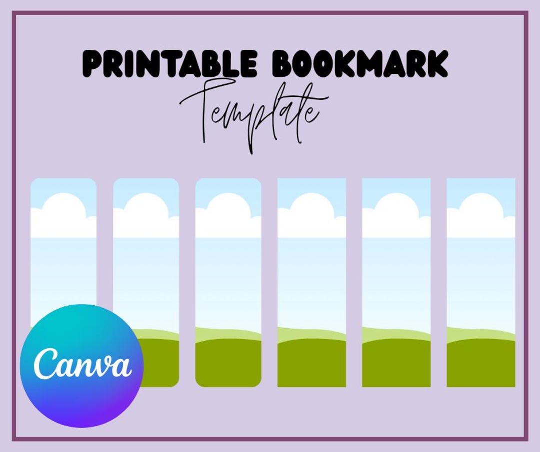 DIY Bookmark Template for Canva, 2x6 Printable (digital Download) - Etsy