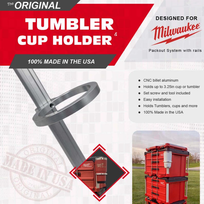Milwaukee Packout Cup Holder: CNC Billet Aluminum - Etsy