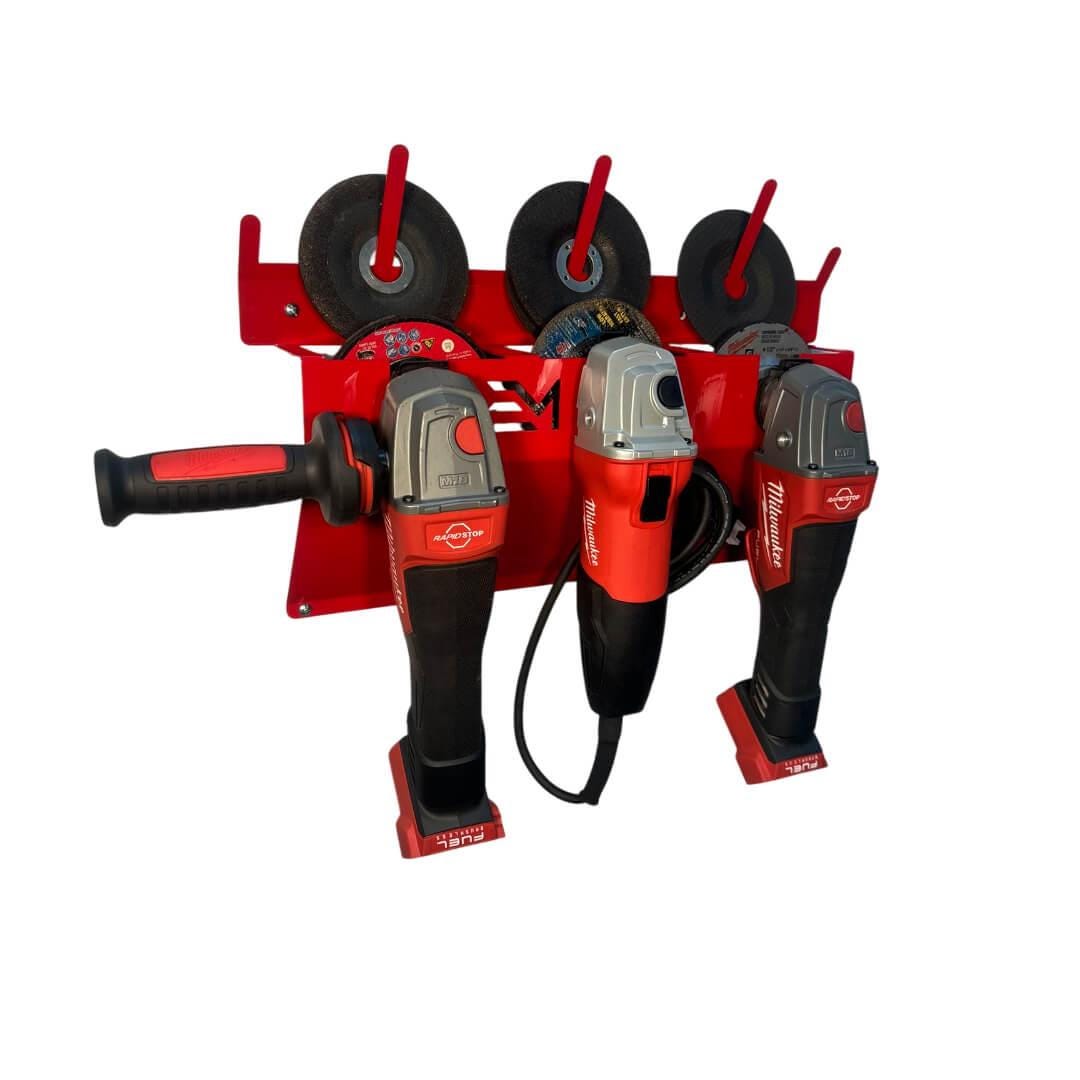 4.5in Angle Grinder Holder: Steel Organizer Rack - Compatible With ...