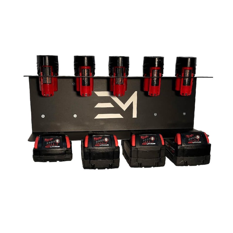 Milwaukee M18 Locking & M12 Battery Holder / Organizer / Rack / Hanger ...