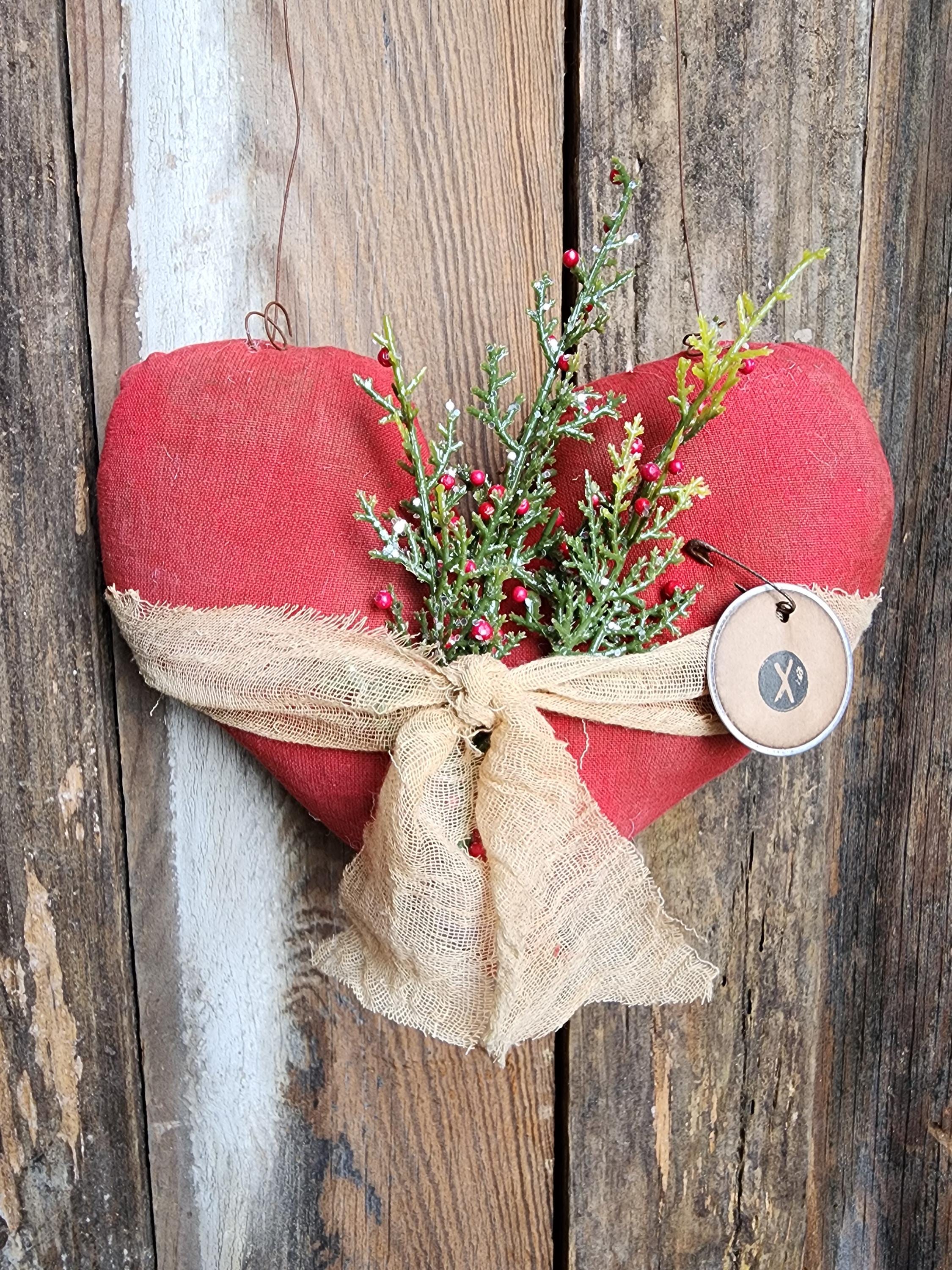 Primitive Valentine Heart Hanger/door Hanger/valentines - Etsy