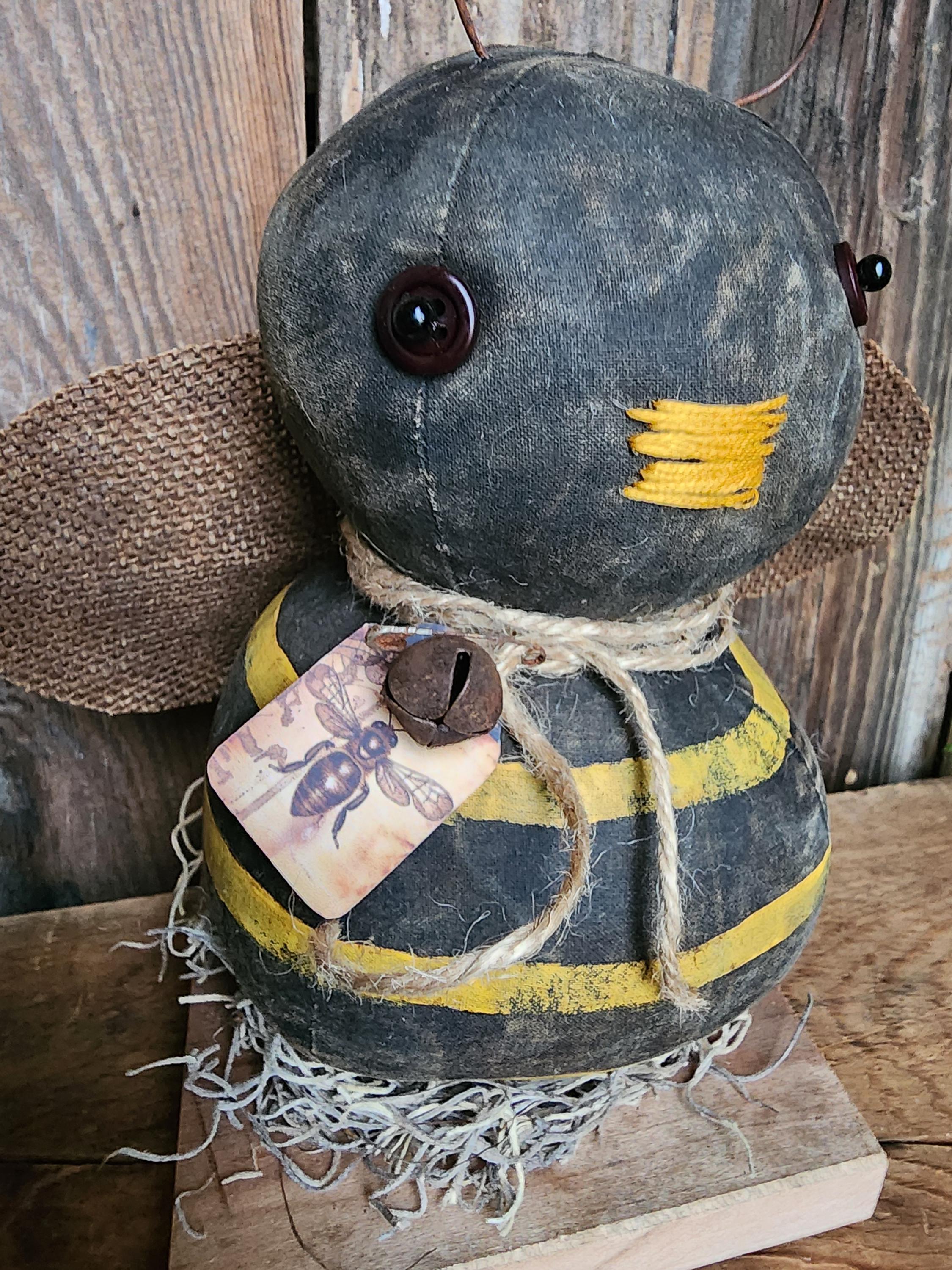 Primitive Bumble Bee Spring Decor: Muslin Burlap Accent - Etsy