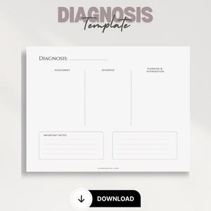 Comprehensive Nursing Diagnosis Note-taking Template (PDF Download) - Etsy