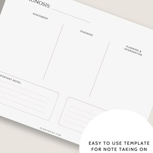 Comprehensive Nursing Diagnosis Note-taking Template (PDF Download) - Etsy