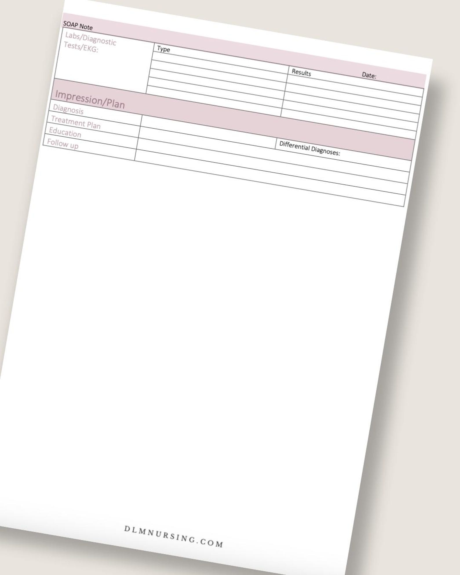 Essential SOAP Note Template for Health Professionals (MS Word Template ...