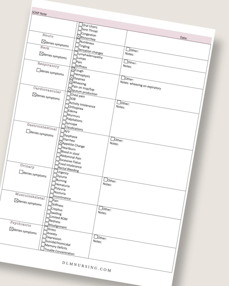 Essential SOAP Note Template for Health Professionals (MS Word Template ...