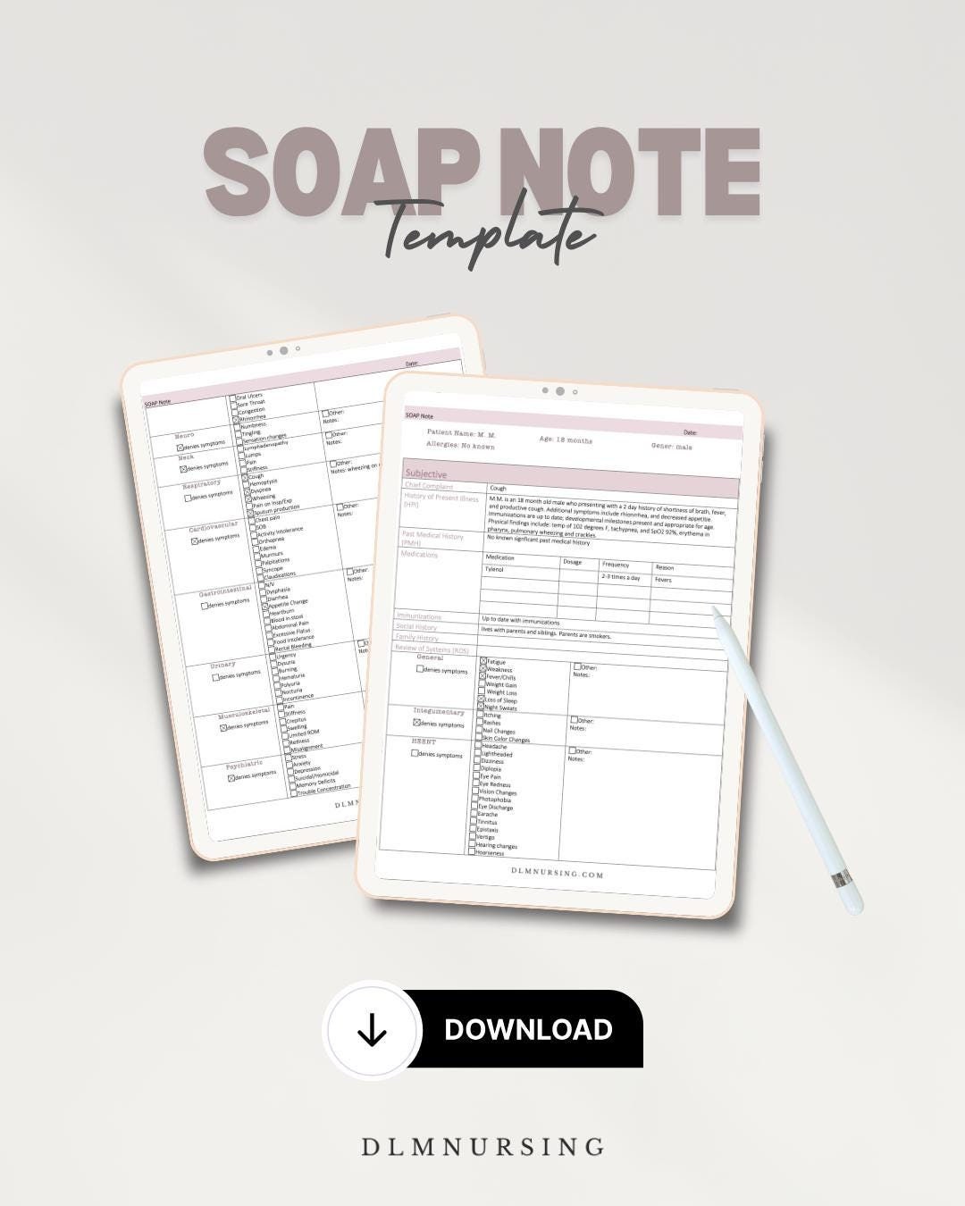 Essential SOAP Note Template for Health Professionals (MS Word Template ...