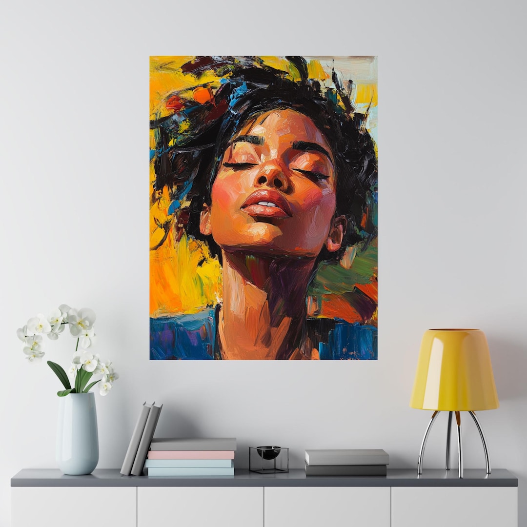 African Woman Impressionist Art Black Woman Wall Art Woman Africa ...
