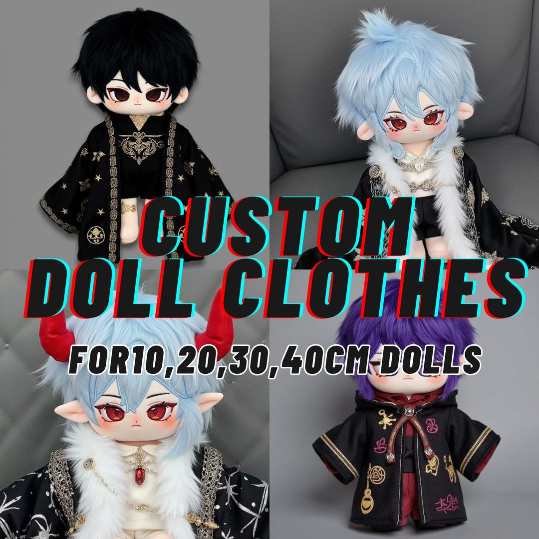 Customized 10/20//30/40 Cm Plush Doll Clothes,oc Clothes,handmade Doll ...