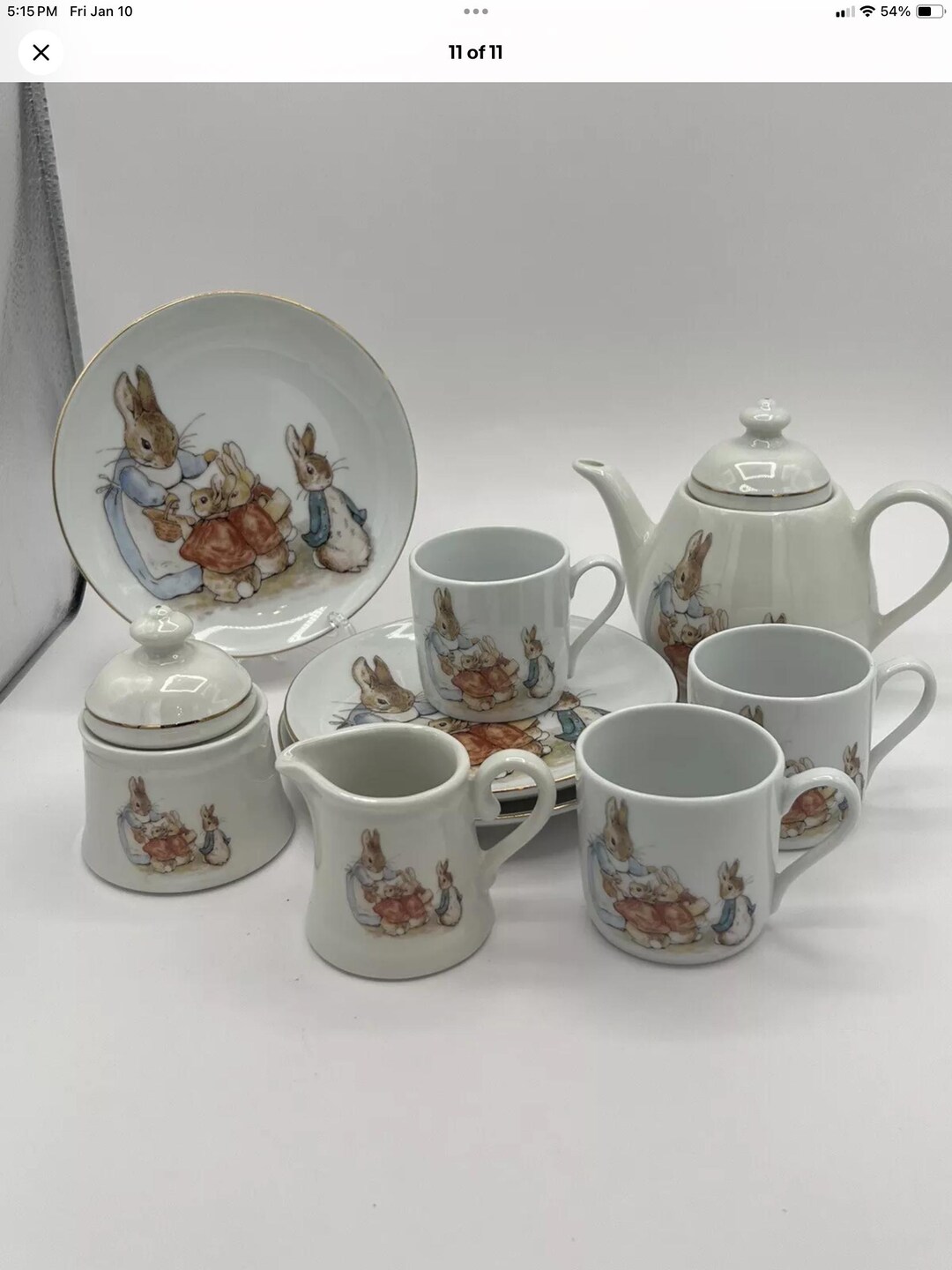 Rare Reutter Porzellan Peter Rabbit Children’s Tea Set Denkendorf ...