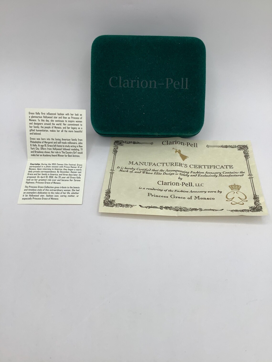 Clarion-pell Princess Grace Kelly of Monoco Floral Rhinestone Lapel Pin ...