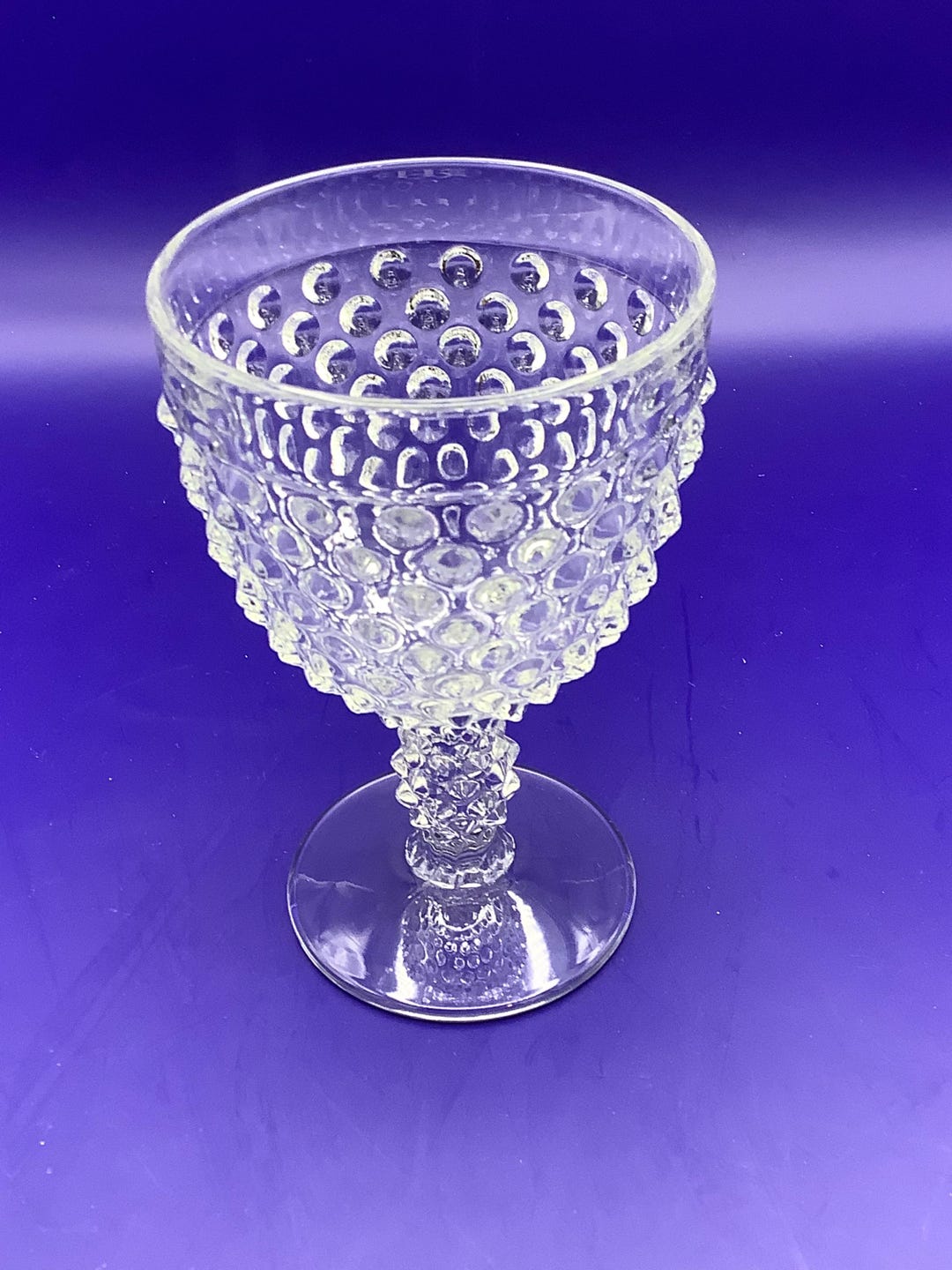 Water Goblets Glasses 5-7/8" Duncan & Miller Hobnail Clear 1940 Drink ...