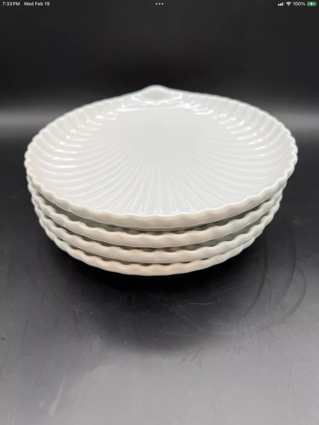 Mid Century Modern Clam Shell Dishes, Made by Imperial Glass Set of 4 ...