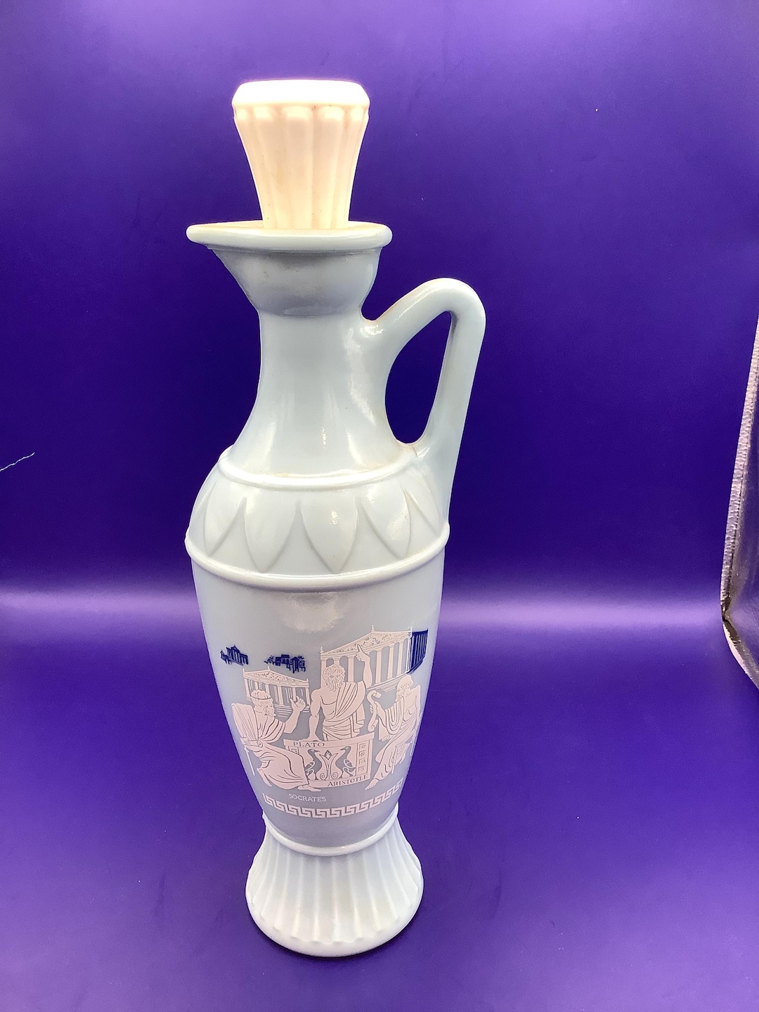 Vintage 1961 Jim Beam Greek Style Blue Glass OLYMPIC Liquor Decanter - Etsy