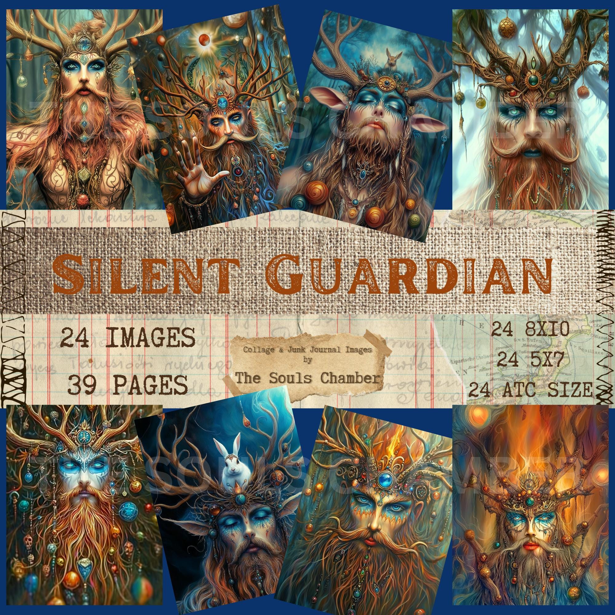 Forest Fae Ephemera: Pan Nature Collage, Junk Journal, ATC (digital ...