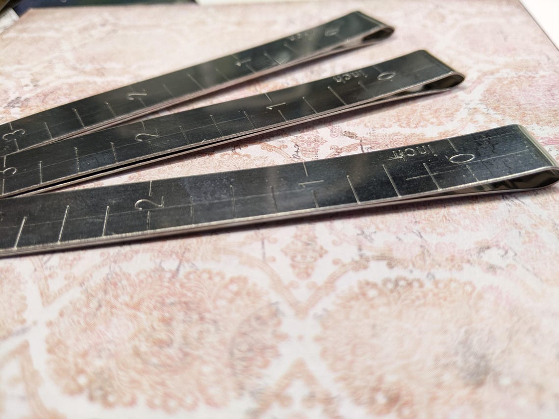 3" Junk Journal Clip Embellishment Ruler Contains 2 Pieces Cute for ...