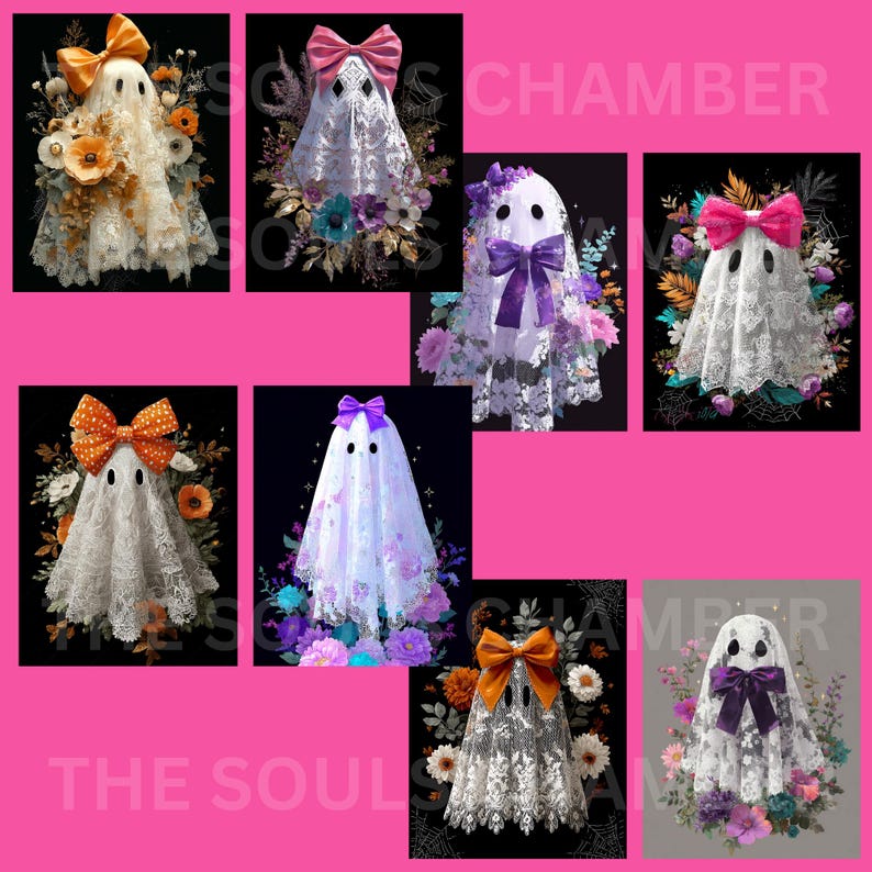 CUTIE BOO-TOOTIE Junk Journal Digital Download Lace Ghost Handkerchief ...
