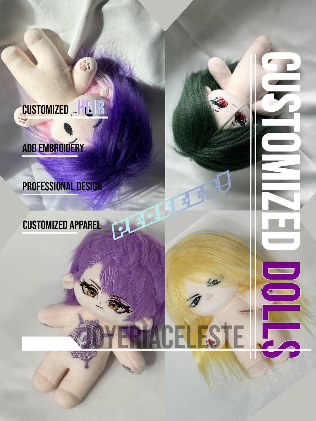 Custom Plush Dolls Custom OC Dolls Plush Commissions Handmade Plush Commissions Game Plush Dolls ...