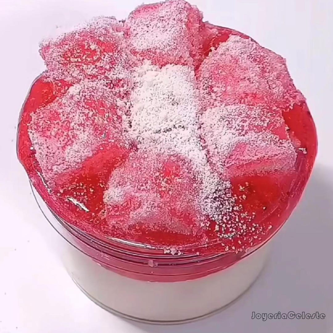 Strawberry Gummy Slime White Slime Clay Slime Stress Relief Slime ...