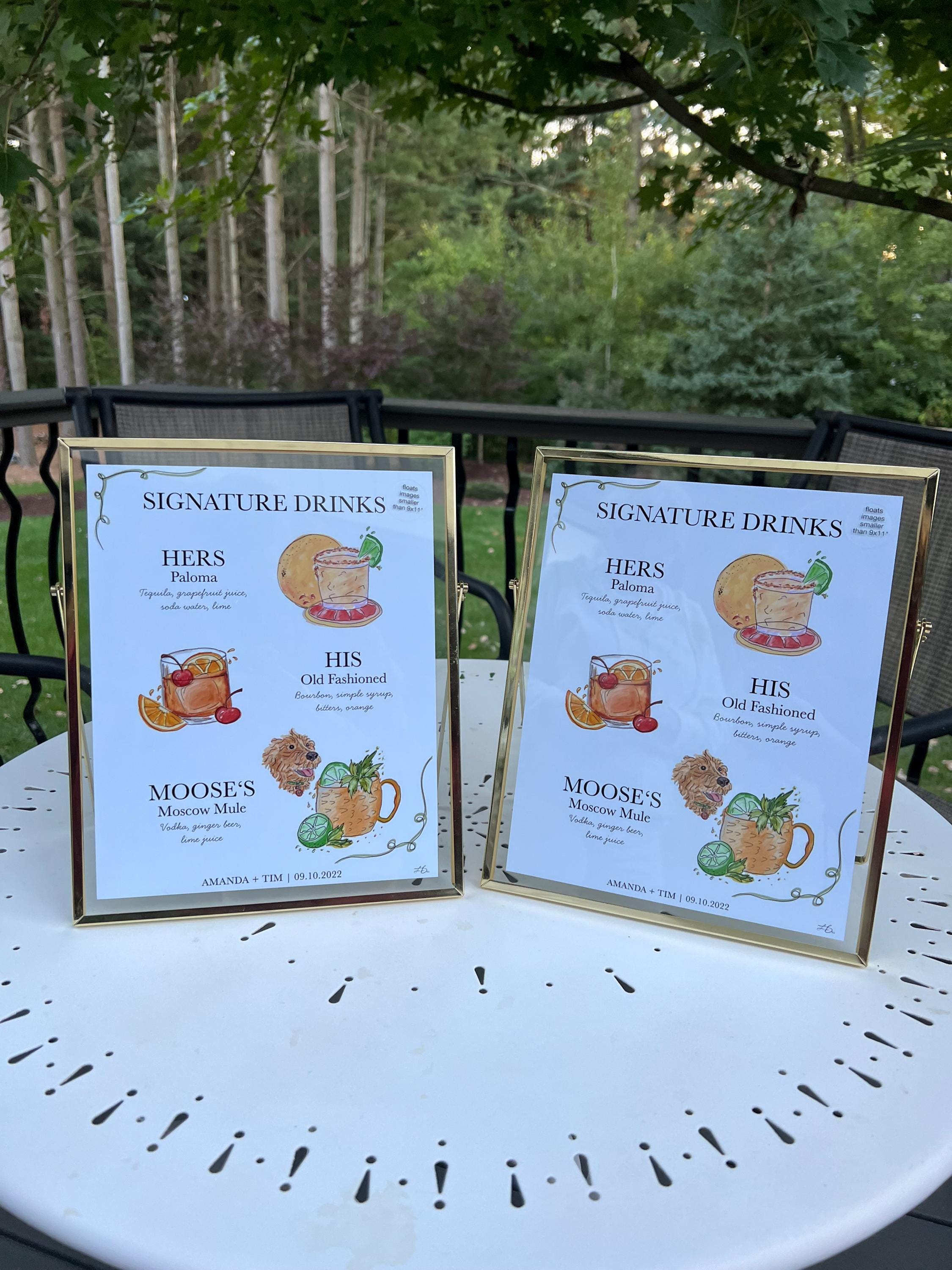 Personalized Wedding Signature Drink Menu - Etsy