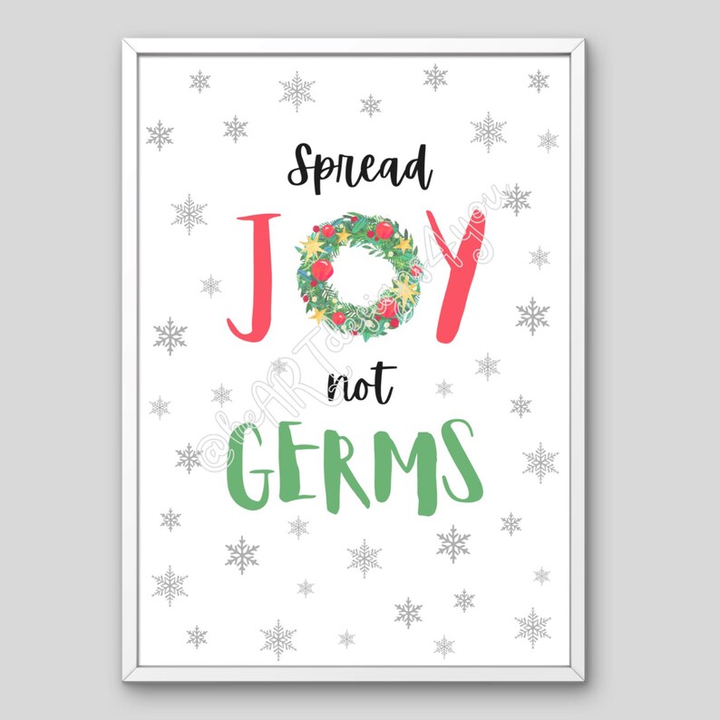 Spread Joy Not Germs Graphic - Etsy