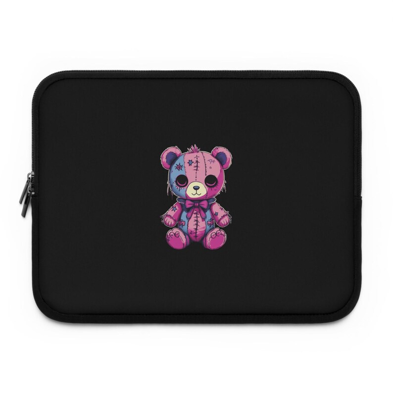 Creepy Kawaii Voodoo Teddy Bear Laptop Sleeve, Pastel Goth Bear Laptop ...