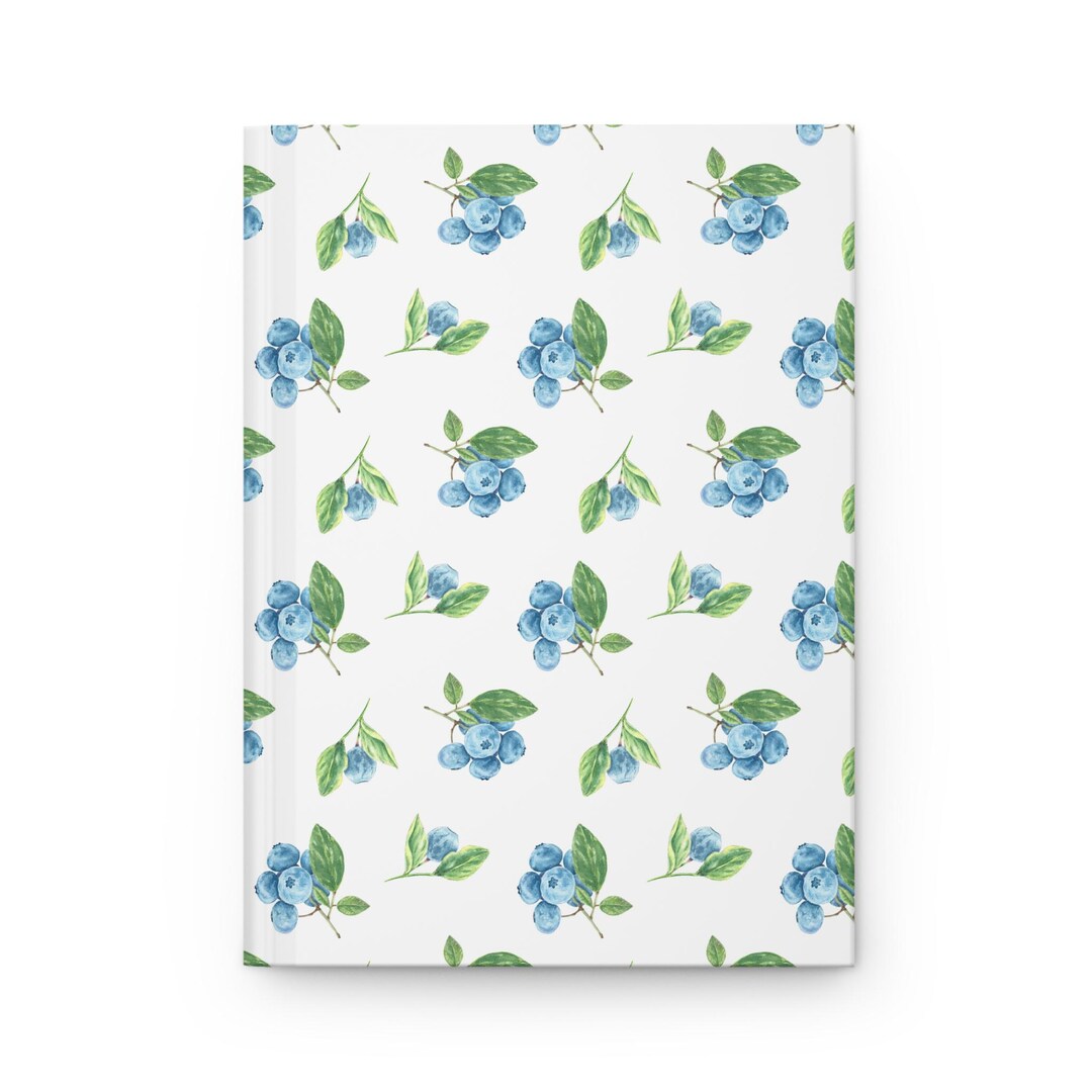 Blueberry Cottagecore Hardcover Journal, Pretty Blueberry Lined ...