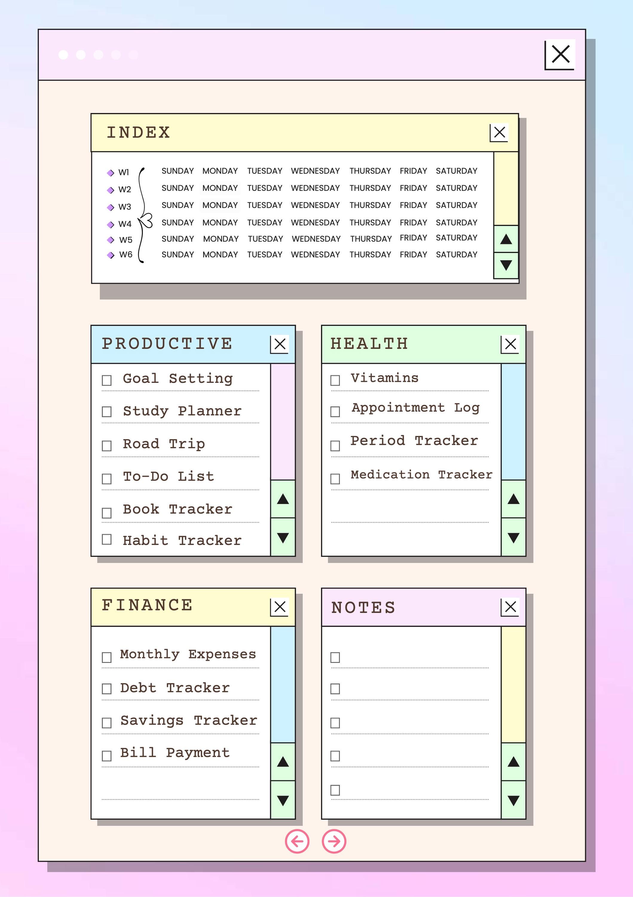 Pastel Digital Planner, Minimalist Digital Planner, Undated Planner PDF ...
