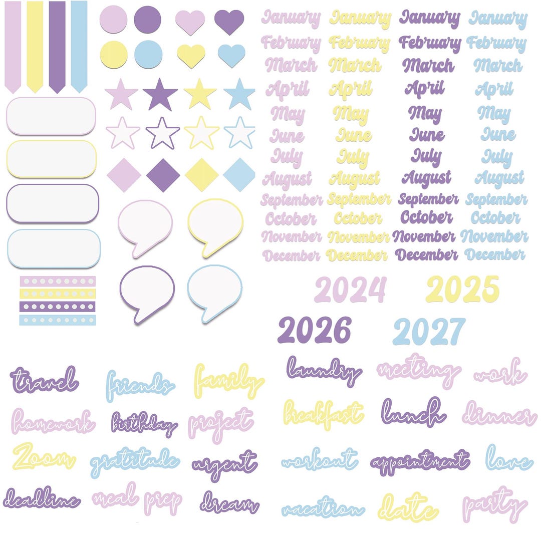 Pastel Stickers for Digital Planner, Useful Stickers for Goodnotes ...
