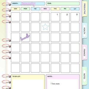 Pastel Digital Planner, Minimalist Digital Planner, Undated Planner PDF ...