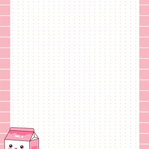 Strawberry Kawaii Printable Stationery Set, 3 Sizes Cute Pink ...