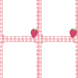 Strawberry Kawaii Printable Stationery Set, 3 Sizes Cute Pink ...