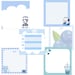 Blue Kawaii Printable Post-it Notes, Cute Blue Printable Kawaii ...